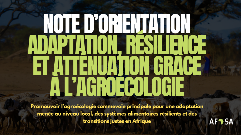 Note d'information sur l'adaptation, la résilience et l'atténuation ...